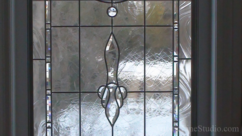 Classic traditional beveled leaded glass windows set